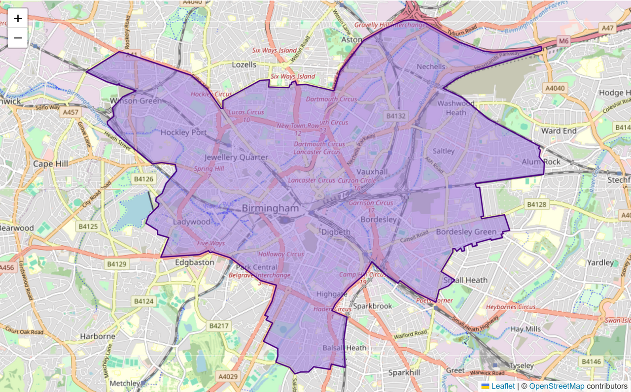 Birmingham Ladywood Constituency: Map, Wards & Population Data ...