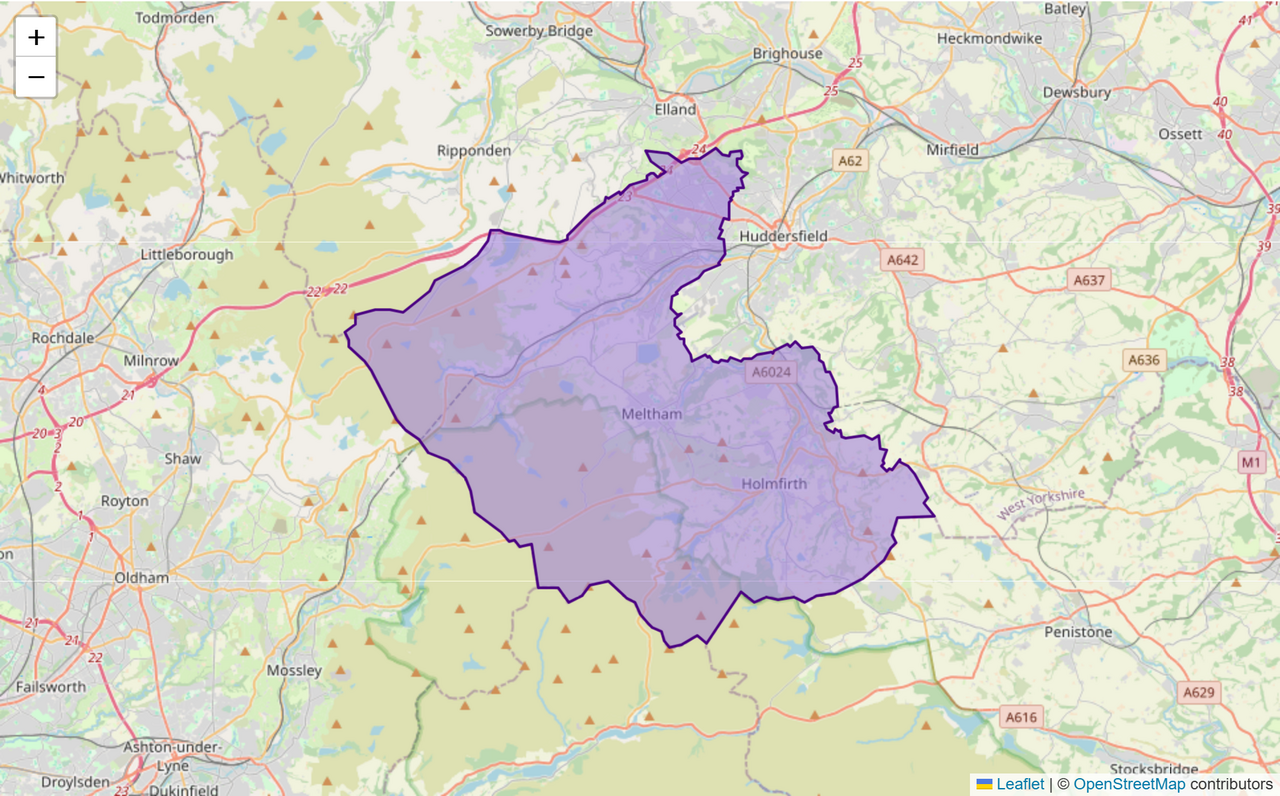 Colne Valley Constituency: Map, Wards & Population | Baseview UK