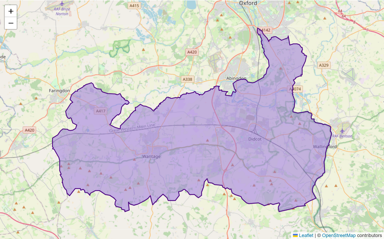 Didcot and Wantage Constituency: Map, Wards & Population | Baseview UK