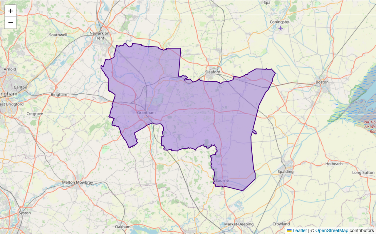 Grantham and Bourne Constituency: Map, Wards & Population Data ...
