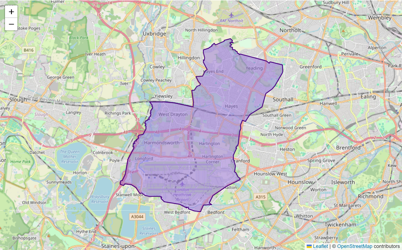 Hayes and Harlington Constituency: Map, Wards & Population