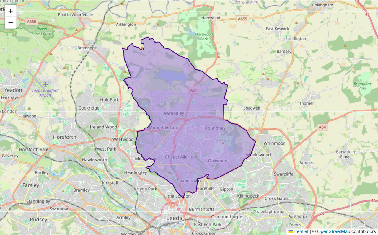 Leeds North East Constituency: Map, Wards & Population | Baseview UK