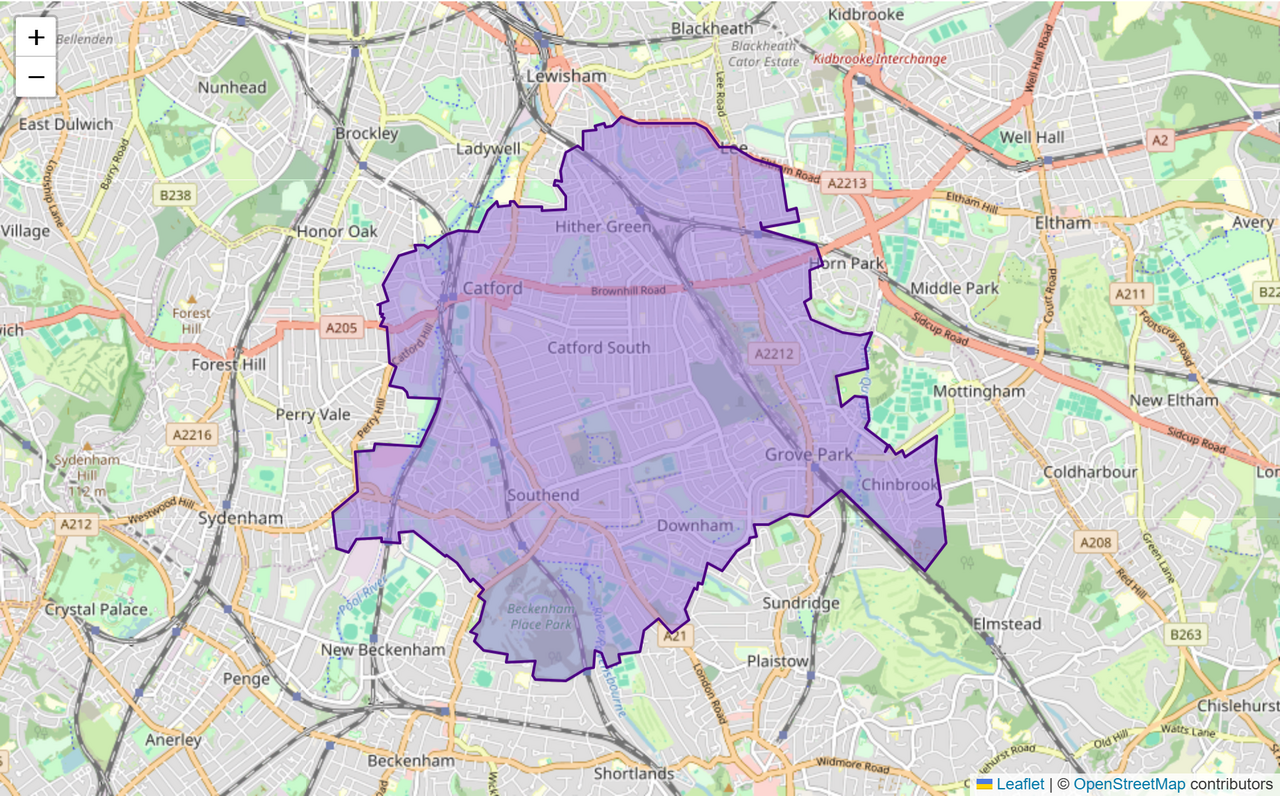 Lewisham East Constituency: Map, Wards & Population | Baseview UK
