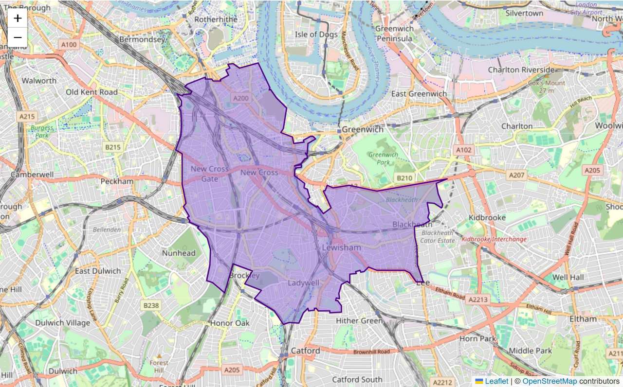 Lewisham North Constituency: Map, Wards & Population | Baseview UK