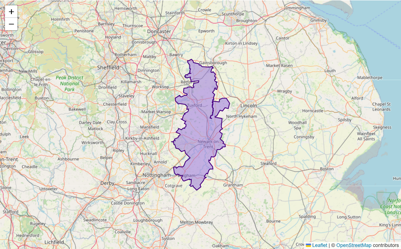 Newark Constituency: Map, Wards & Population | Baseview UK