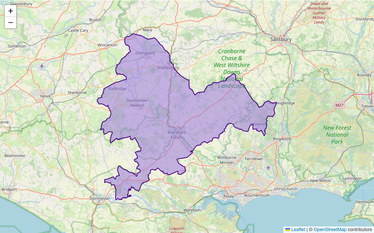 North Dorset Constituency: Map, Wards & Population | Baseview UK