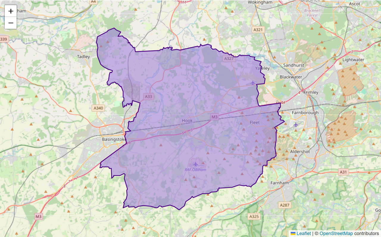 North East Hampshire Constituency: Map, Wards & Population