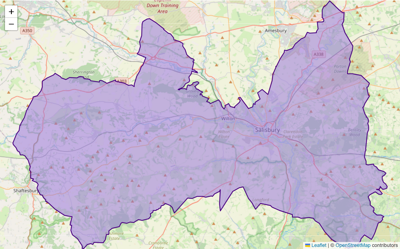 Salisbury Constituency: Map, Wards & Population | Baseview UK