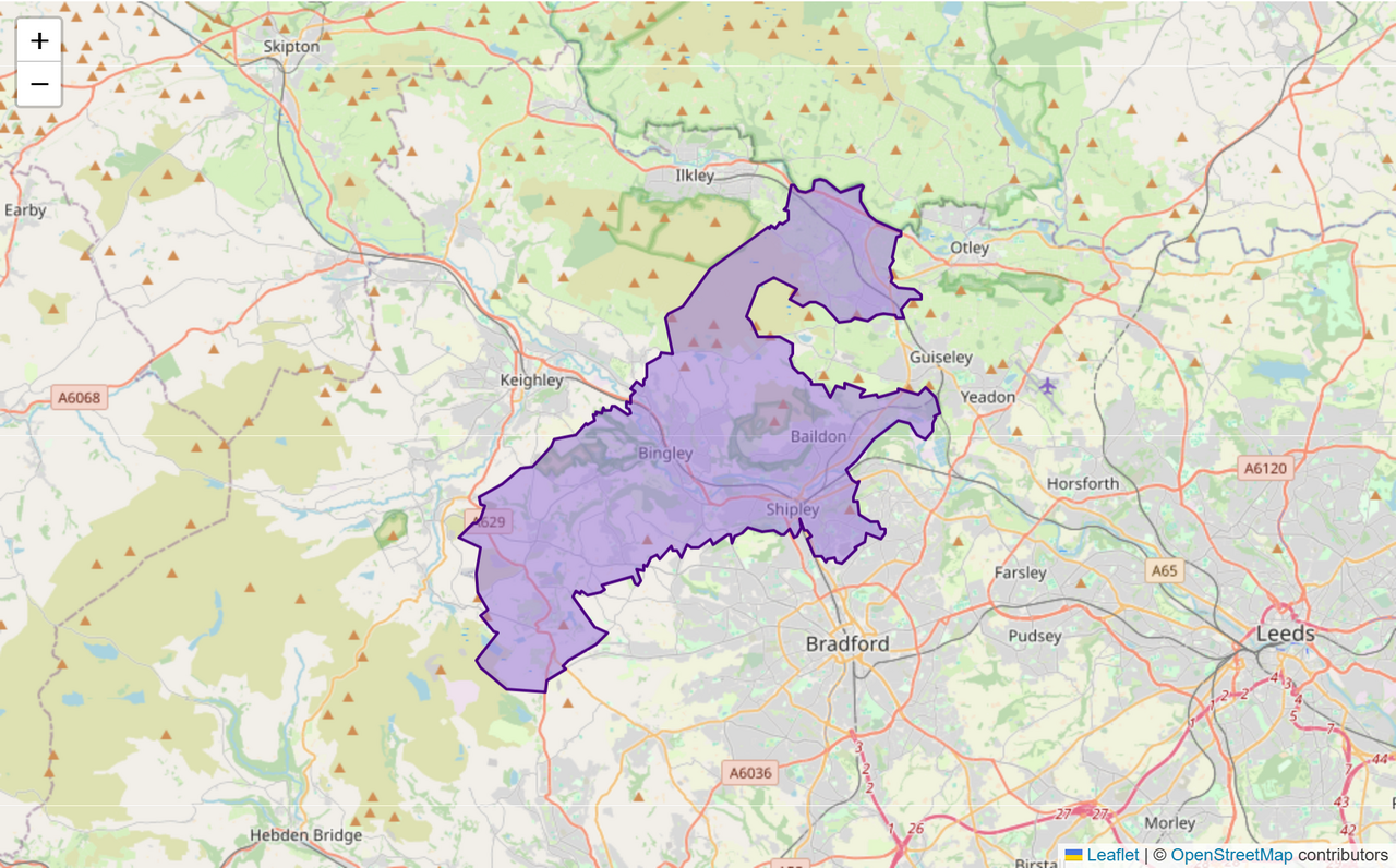 Shipley Constituency: Map, Wards & Population Data | Baseview UK