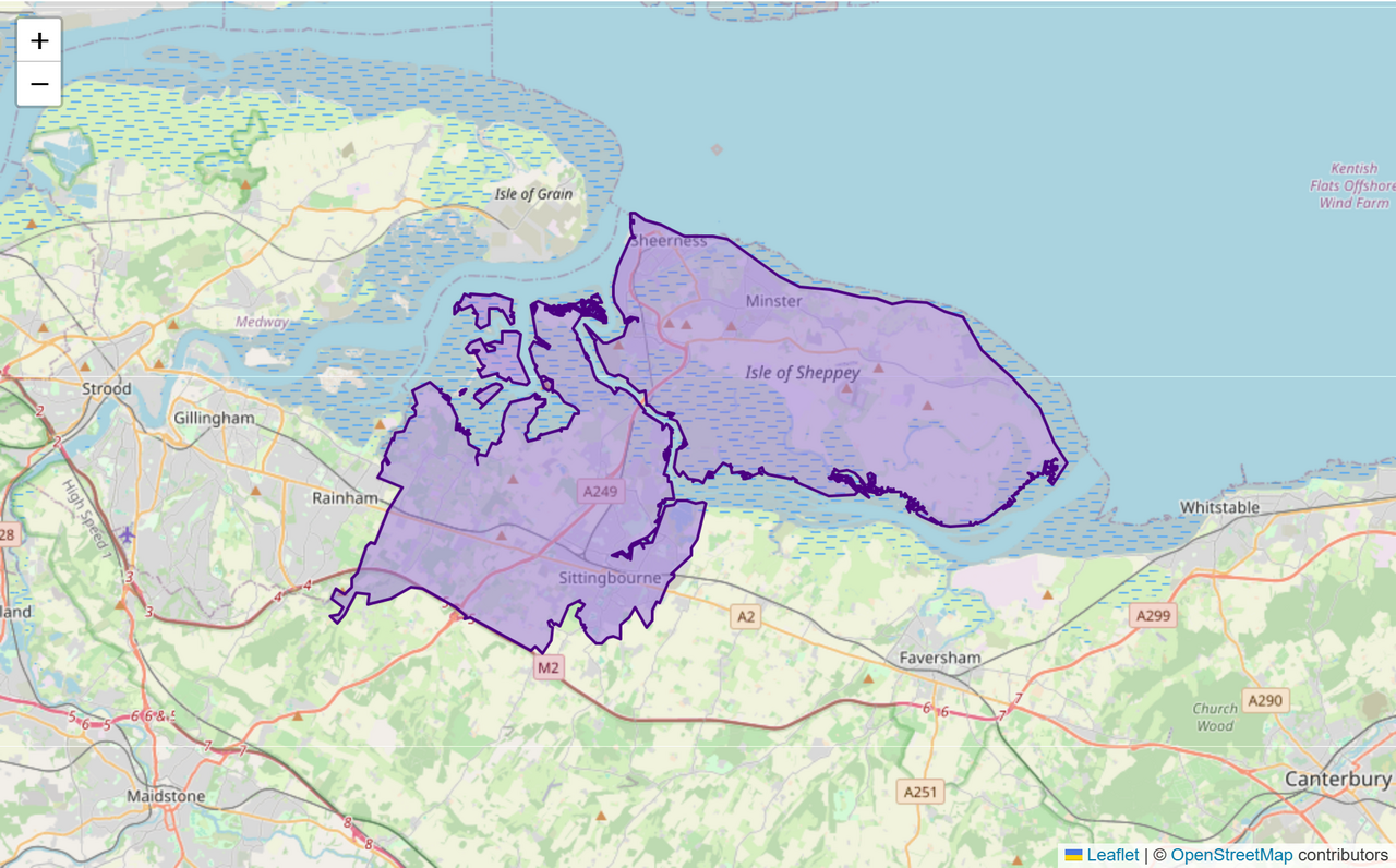 Sittingbourne and Sheppey Constituency: Map, Wards & Population