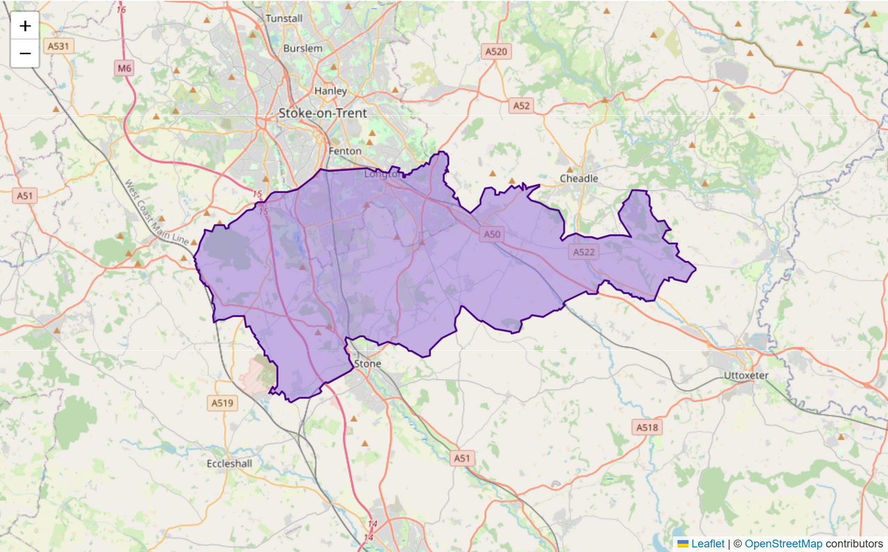 Stoke-on-Trent South Constituency: Map, Wards & Population Data ...