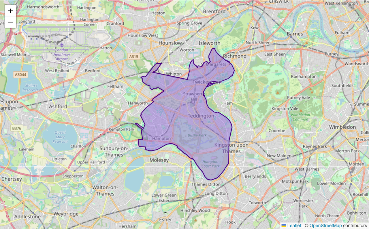 Twickenham Constituency: Map, Wards & Population Data | Baseview UK