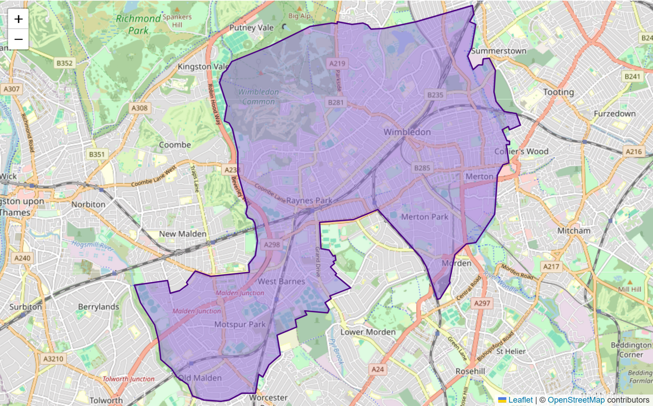 Wimbledon Constituency: Map, Wards & Population | Baseview UK
