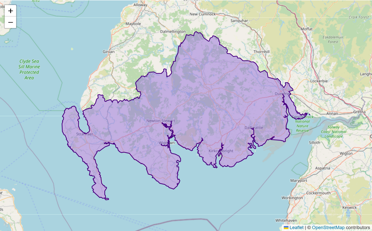 Dumfries and Galloway Constituency: Map, Wards & Population