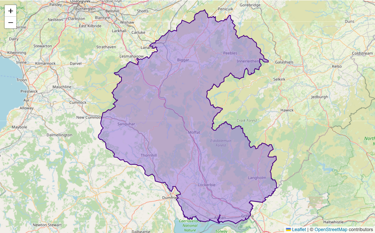 Dumfriesshire, Clydesdale and Tweeddale Constituency: Map, Wards ...