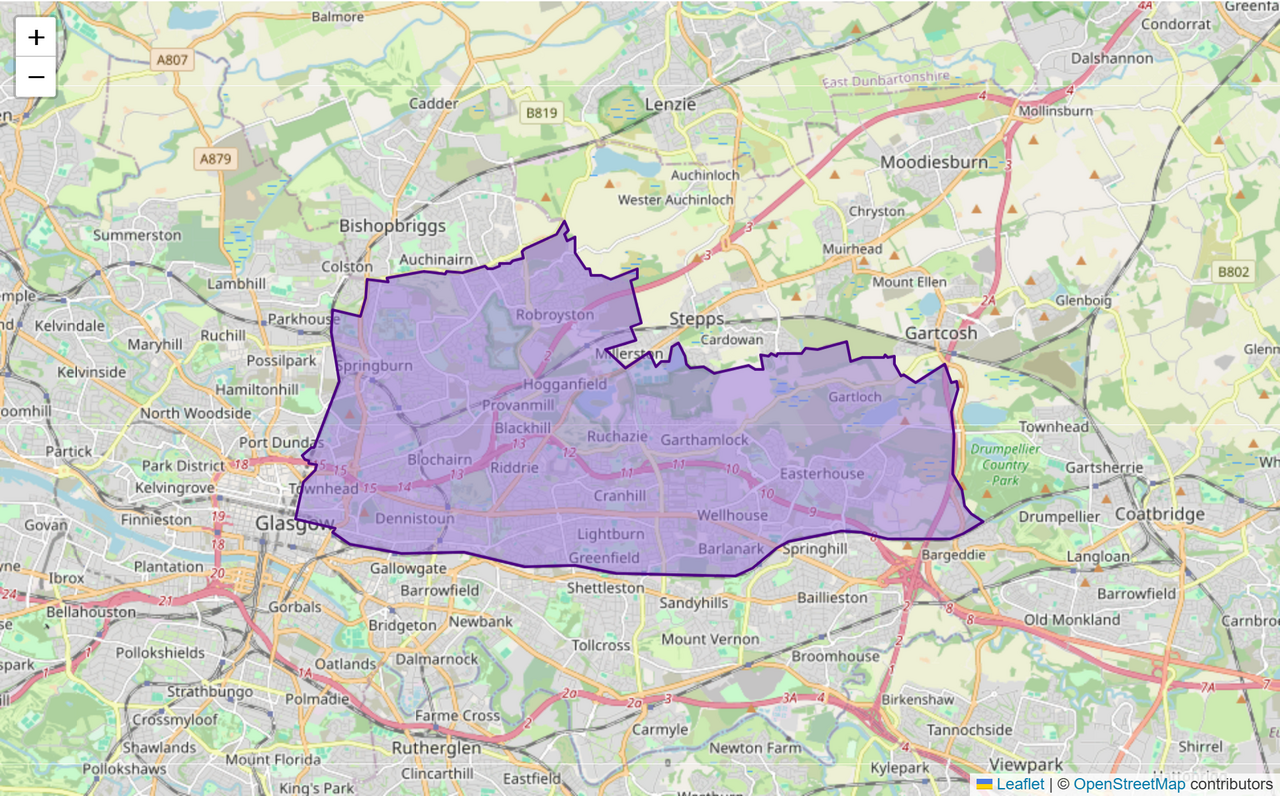 Glasgow North East Constituency: Map, Wards & Population | Baseview UK