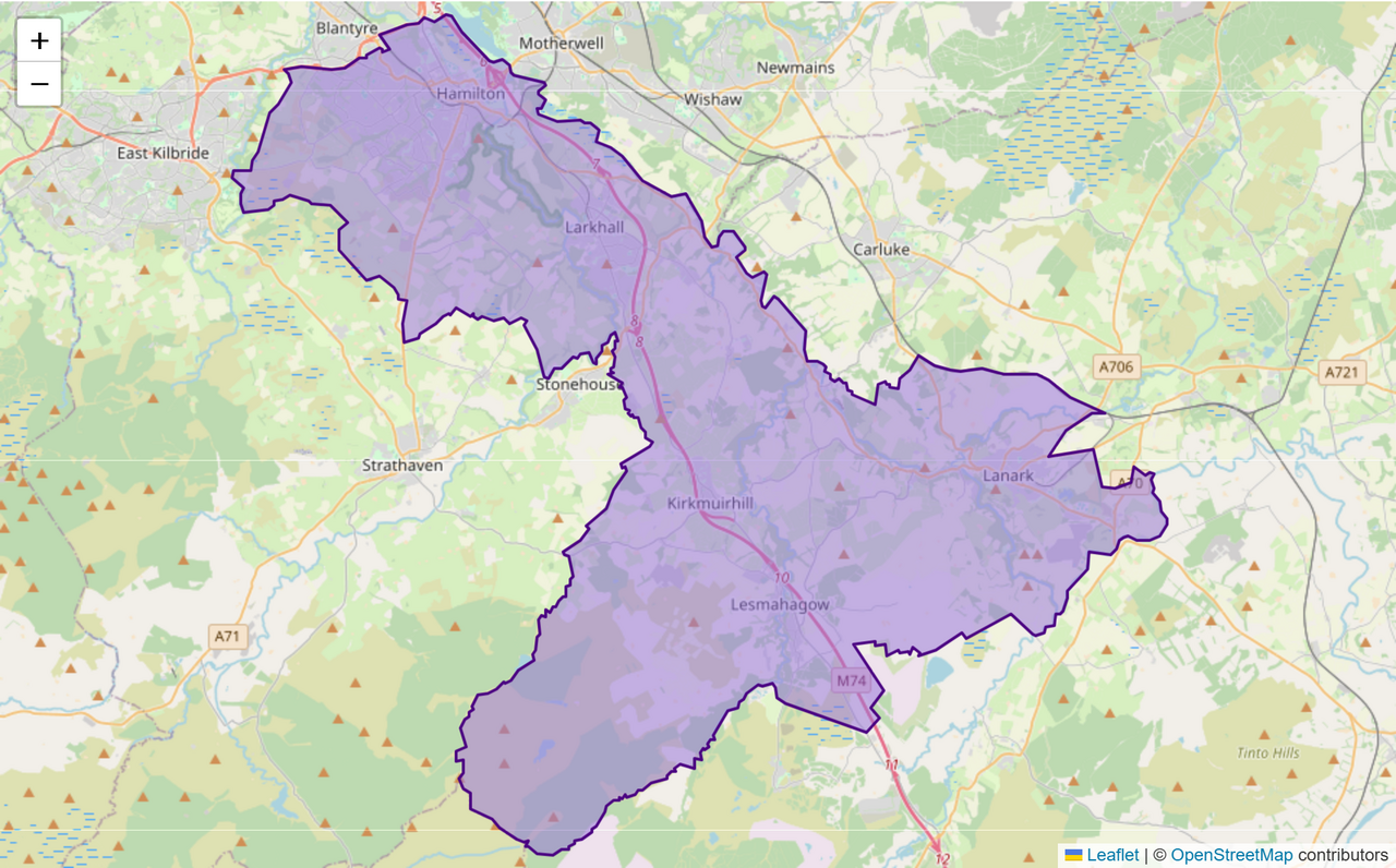 Hamilton and Clyde Valley Constituency: Map, Wards & Population Data ...