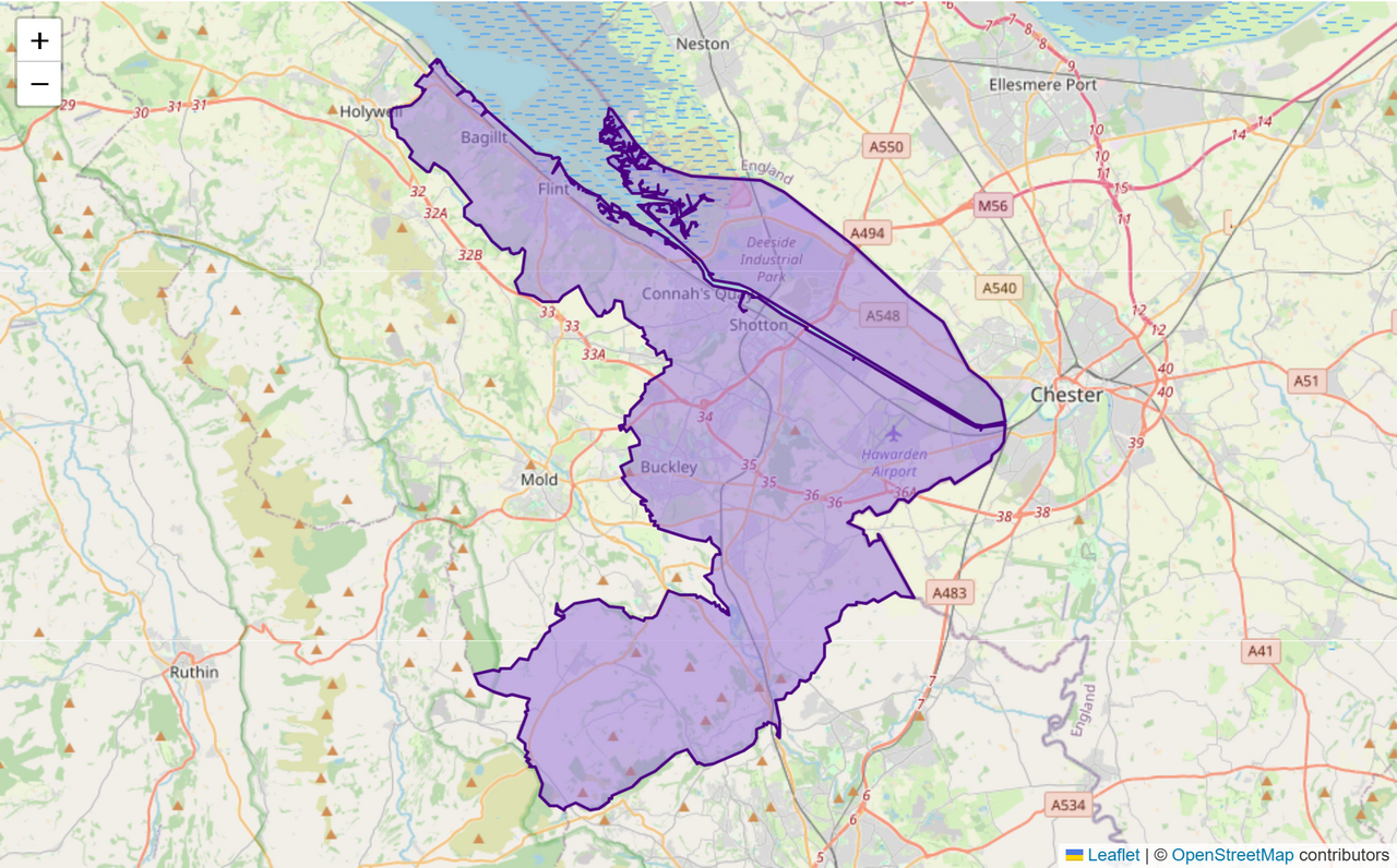 Alyn and Deeside Constituency: Map, Wards & Population | Baseview UK