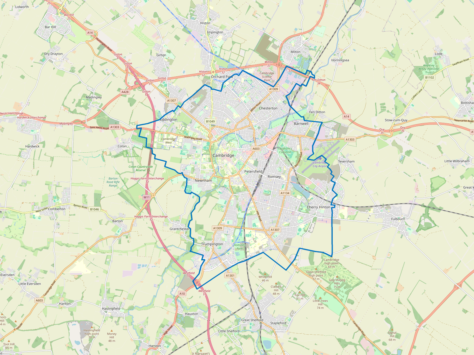 Cambridge Local Authority District (Cambridgeshire) | BaseView UK